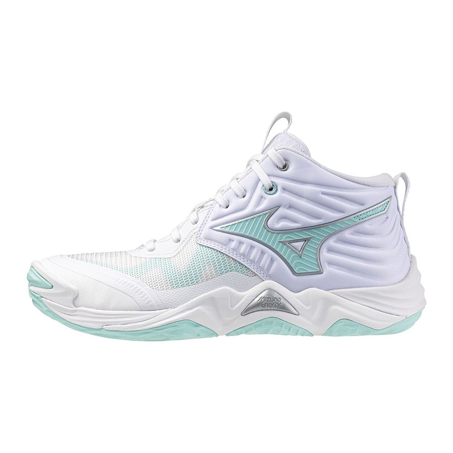 WAVE MOMENTUM ELITE MID - White | Volleyball Shoes | Mizuno Greece